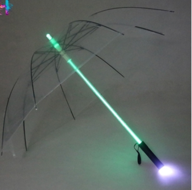 LED Transparent Light Up Shaft Umbrella | The Umbrellatorium & Canery