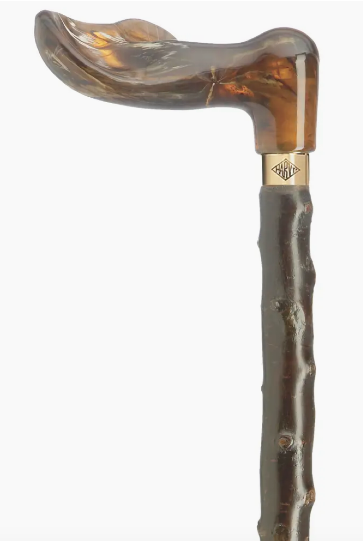 HC - Palm Grip Right Amber\Blackthorn Cane | The Umbrellatorium & Canery