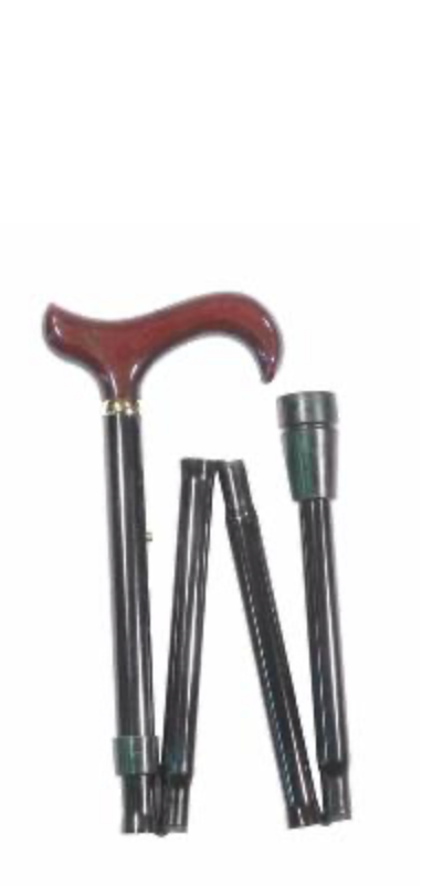 CC Folding - Black\Burgundy Cane | The Umbrellatorium & Canery